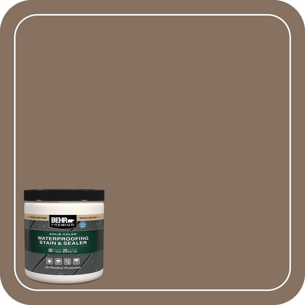 BEHR PREMIUM 8 oz. #N230-6 Whiskey Barrel Solid Color Waterproofing ...