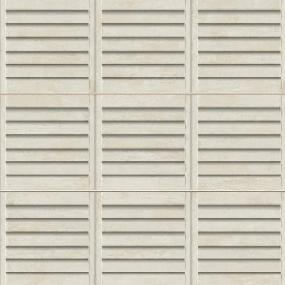 Merola Tile Habanera Decor Bone 11-7/8 in. x 35-1/2 in. Fluted Ceramic ...