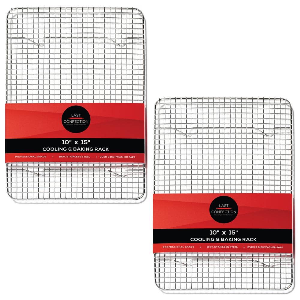 Last Confection Stainless Steel 10 in. x 15 in. Baking and Cooling Rack ...