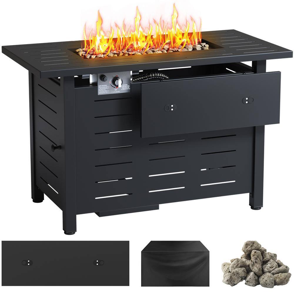 Reviews for Sizzim 40 in. Outdoor Metal Rectangular Propane Gas Fire ...