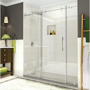 Aston Coraline 68 - 72 in. x 76 in. Completely Frameless Sliding Shower Door in Polished Chrome ...