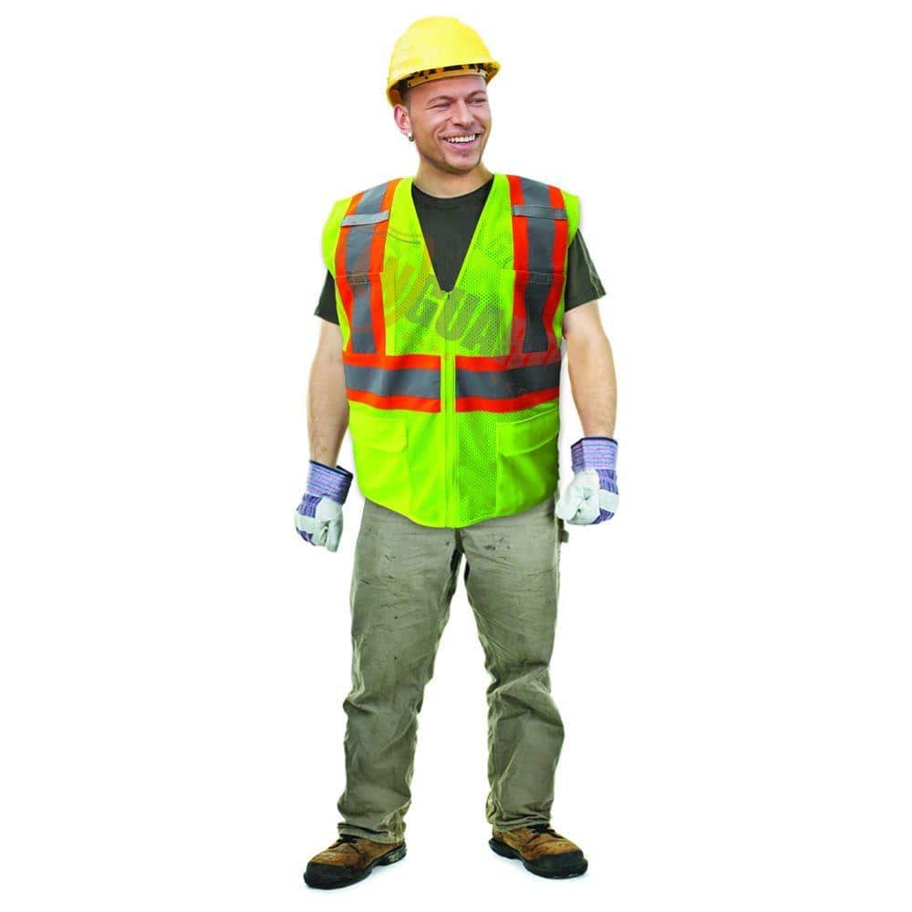 Enguard Size 5X-Large Lime ANSI Class 2 Fire Retardant Poly Mesh Safety ...