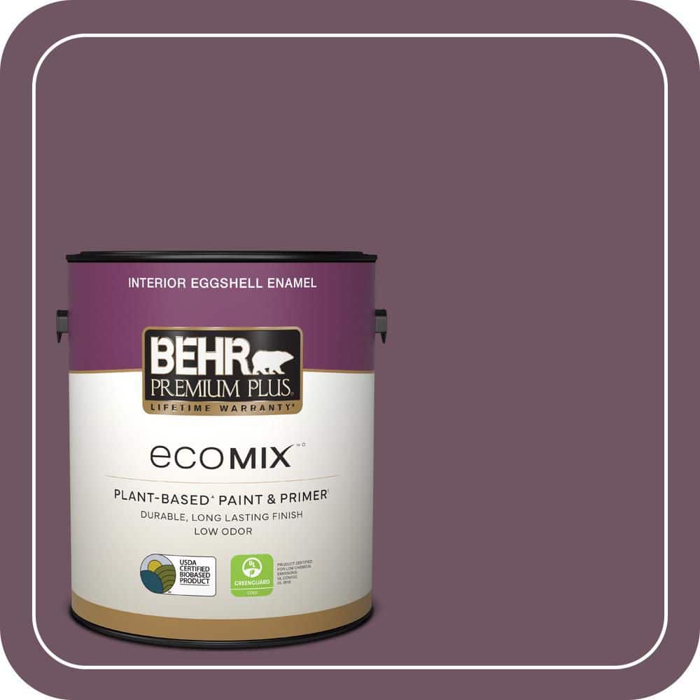 BEHR PREMIUM PLUS 1 gal. #S110-7 Exotic Eggplant Eggshell Enamel EcoMix ...