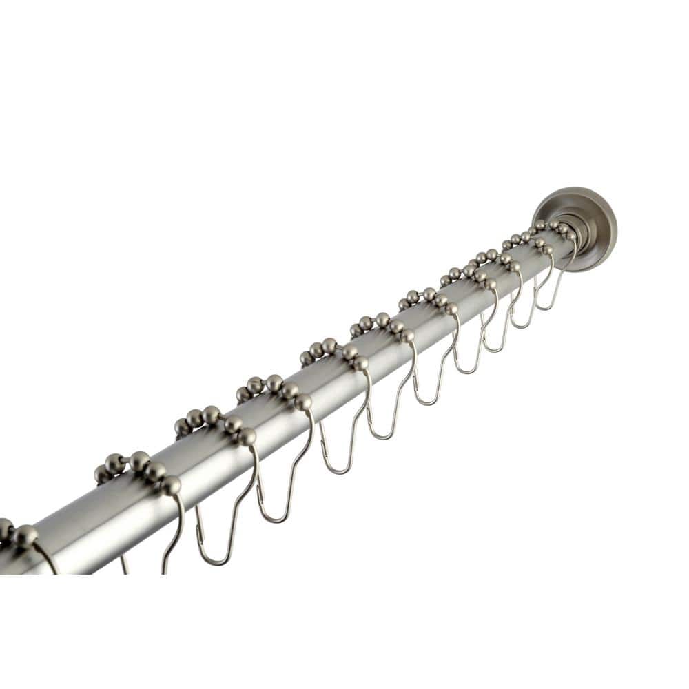 Kingston Brass Contemporary 60 in. to 72 in. Tension Shower Rod with ...