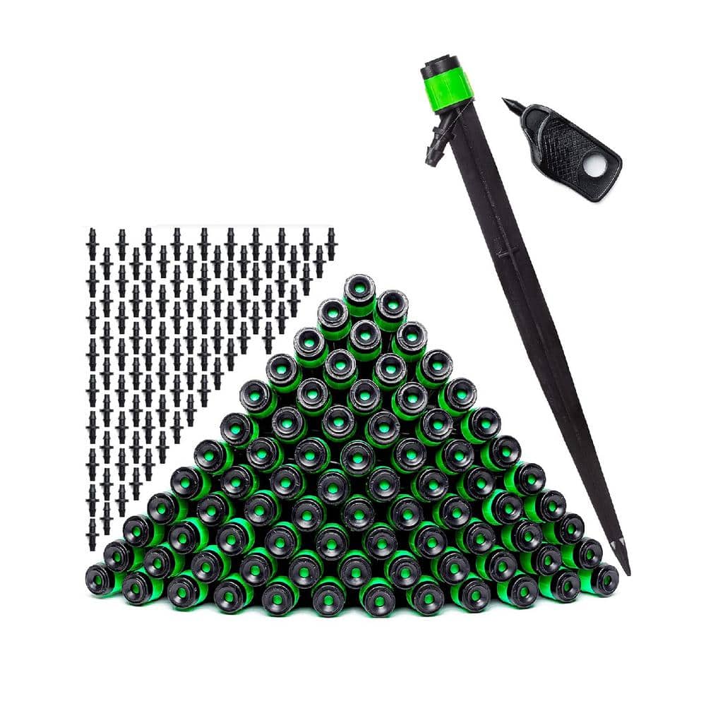 1/4 in. Drip Irrigation Parts for Irrigation Kit with 360-Degree ...