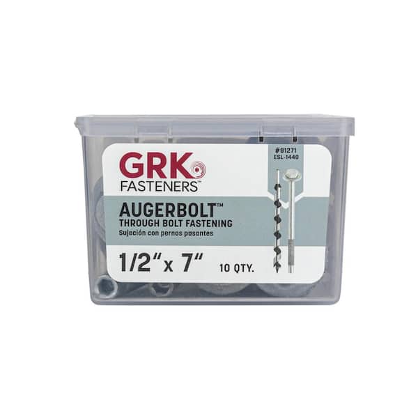 GRK Fasteners 1/2 in. x 7 in. Galvanized Auger Bolt Post to Beam ...