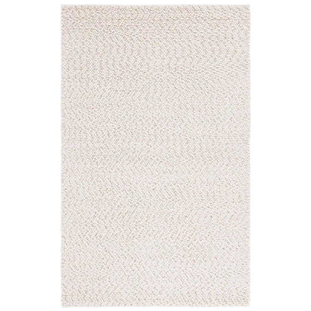 SAFAVIEH Natura 6 ft. x 9 ft. Light Beige Modern Solid Area Rug NAT255A ...