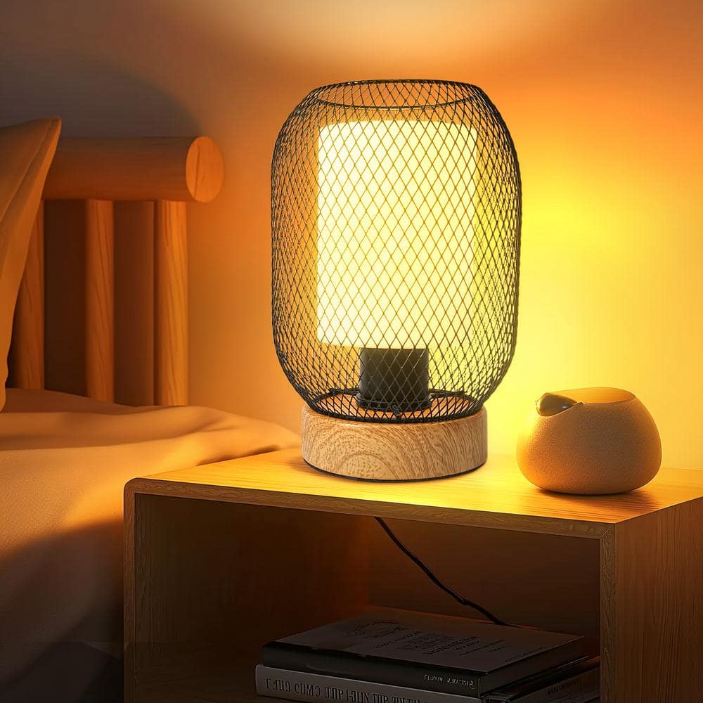 TOZING 9 in. Modern Uplight Desk Lamp Iron Acrylic Double Layer ...