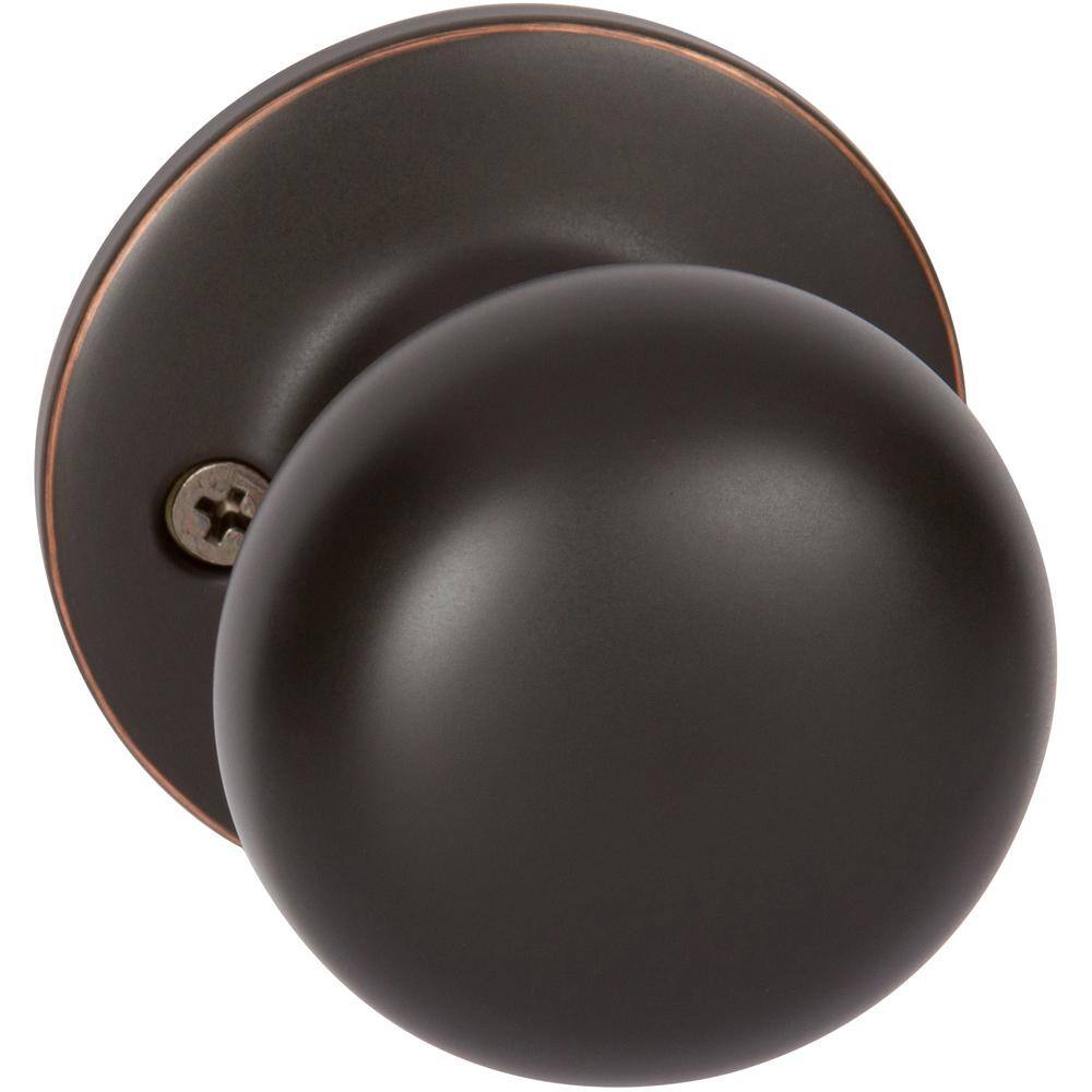 DELANEY HARDWARE Saxon Edged Oil Rubbed Bronze Dummy Door Knob KS1057 - The Home Depot