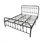 Black Simple Metal Bed Frame with Storage Space at the Bottom of the ...