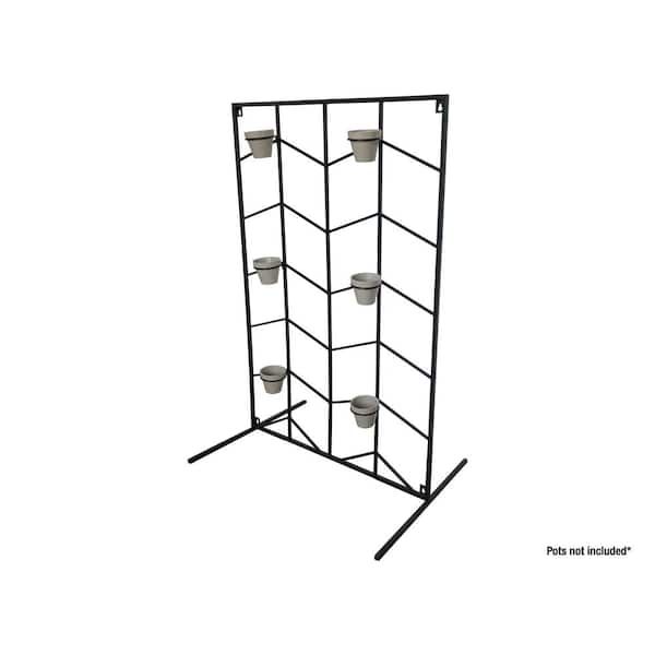 Vigoro 48 in. Steel Freestanding Chevron Wall Trellis 51802 - The Home ...