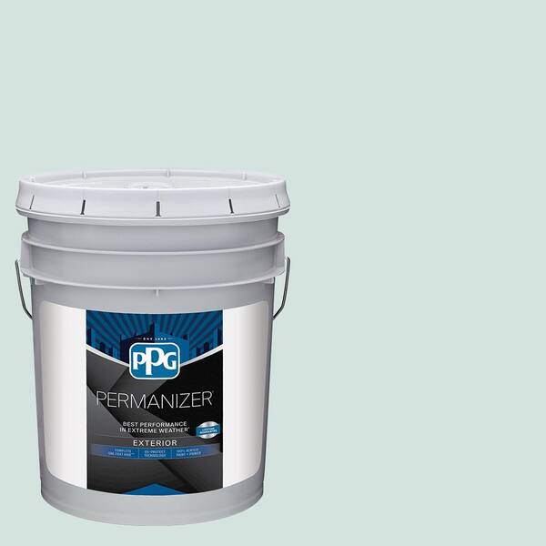 Reviews for PERMANIZER 5 gal. PPG1136-3 Morning Breeze Satin Exterior ...