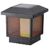 Veranda Solar Black LED 4 x 4 and 6 x 6 Deck Post Cap Light with ...