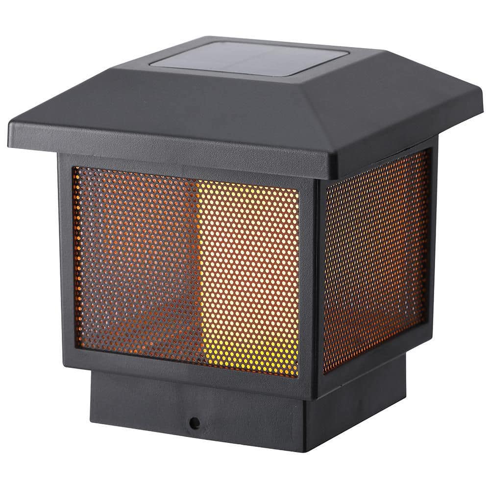 Veranda Solar Black LED 4 x 4 and 6 x 6 Deck Post Cap Light with ...