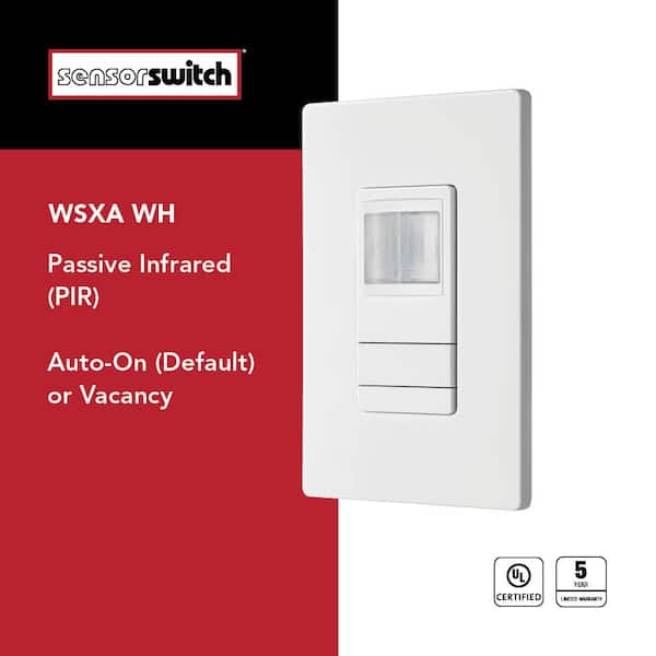 Sensor Switch Contractor Select WSXA Single Pole Wall Switch Occupancy ...