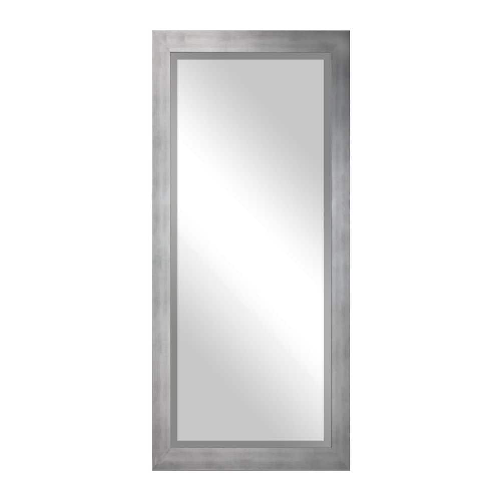 Rayne Mirrors Large Beveled (65.5 in. W x 32 in. H) Matte Silver Rectangle Mirror (095)BT - The ...