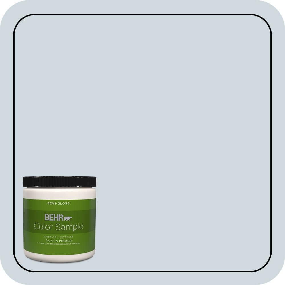 BEHR PREMIUM PLUS 8 oz. #MQ3-57 Siberian Ice Semi-Gloss Interior ...