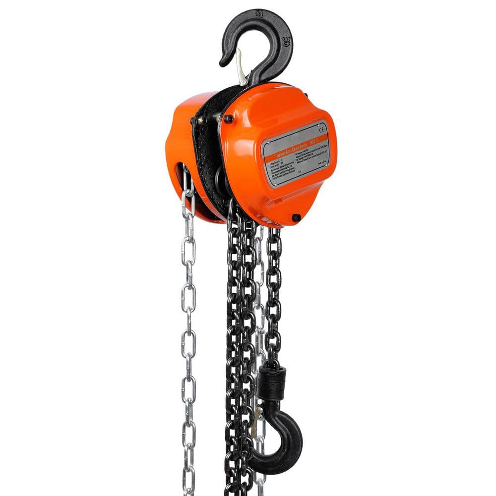 SKYSHALO Manual Chain Hoist 1-Ton 2200 lbs. Capacity Hand Chain Hoist ...