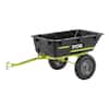 RYOBI 500 lb. 7.5 cu. ft. Tow-Behind Utility Dump Cart with Universal ...