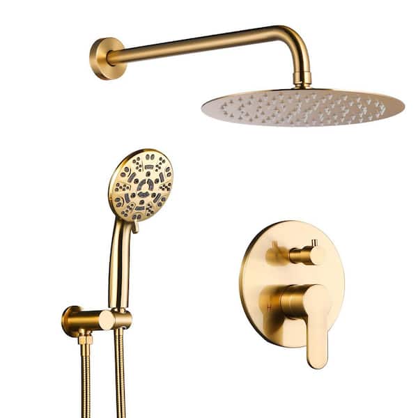 AVITAS 1.8 GPM 12 in. Wall Mounted Fixed Rain Shower Head with 4.5 in ...