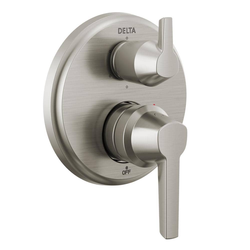 Delta Galeon 2-Handle Wall Mount Diverter Trim Kit with 6-Setting ...