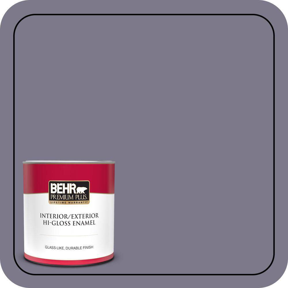 BEHR PREMIUM PLUS 1 qt. #N560-5 Solitaire Hi-Gloss Enamel Interior ...
