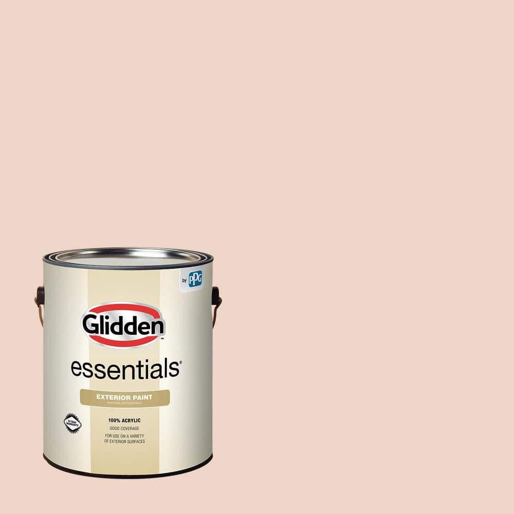 Glidden Essentials 1-gal. PPG1070-2 Blush Beige Satin Exterior Paint ...