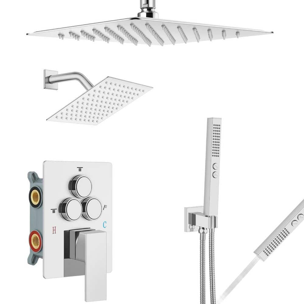 Wudkey 1-Piece Bath Accessory Set, Ceiling-Mount Shower Faucet System ...