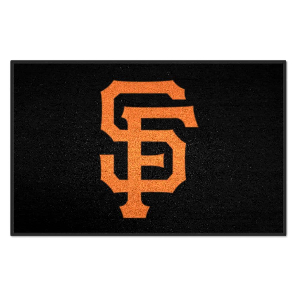 FANMATS San Francisco Giants Black 1.5 ft. x 2.5 ft. Starter Area Rug ...