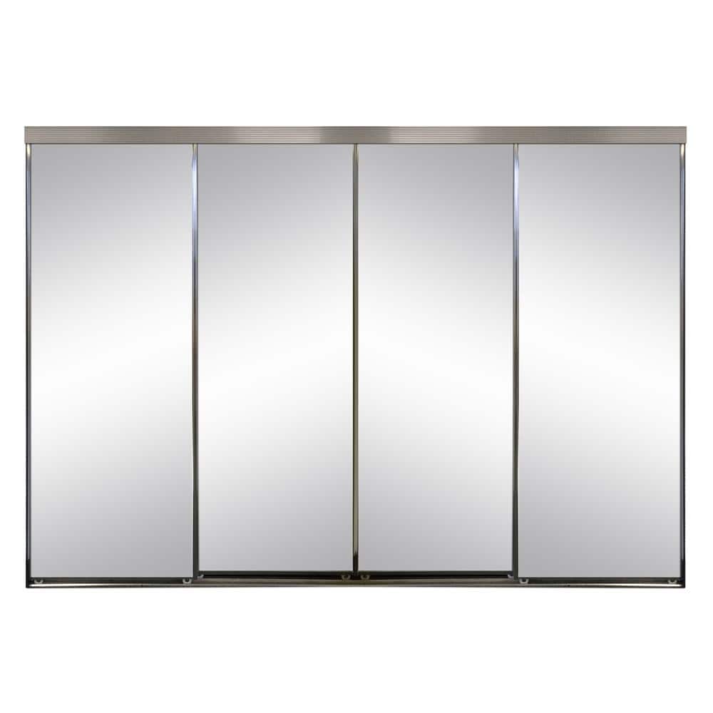 Impact Plus 144 in. x 96 in. Polished Edge Mirror Framed with Gasket ...