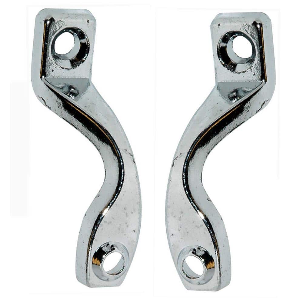 Barton Kramer Chrome-Plated Patio Door Handle Bracket 494 - The Home Depot