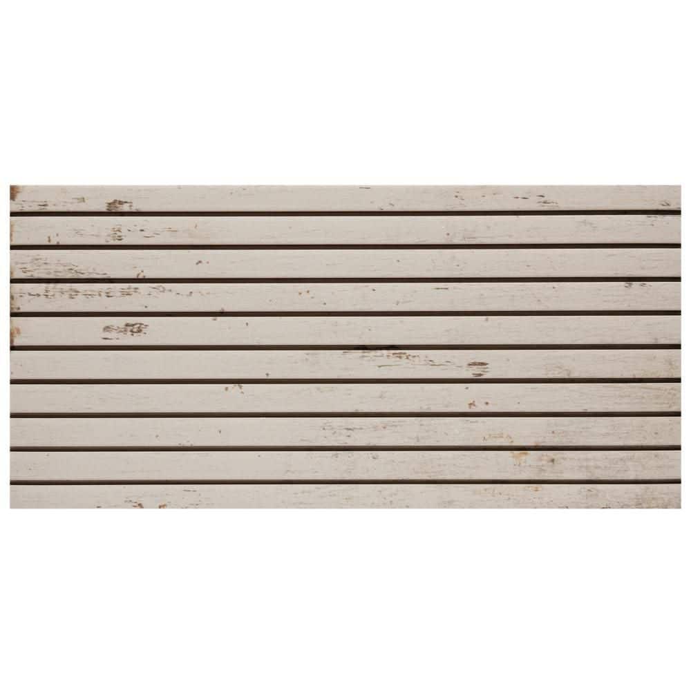 Merola Tile Retro Strata Blanc 7 in. x 7 in. Porcelain Floor and Wall ...