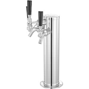 VEVOR Single Faucet Draft Beer Tower Dispenser Silver Stainless Steel ...
