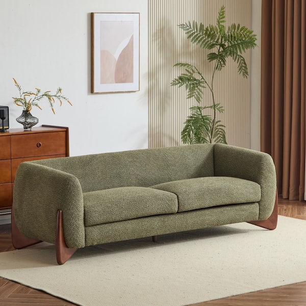 Harper & Bright Designs High-end Lines 82 in. W Round Arm 3-Seater ...