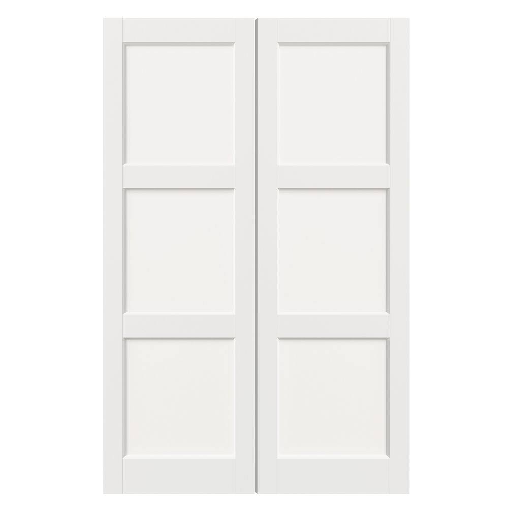 TENONER 48 in. x 80 in. 3 Panel, MDF, Composite, Solid Core, Pre ...