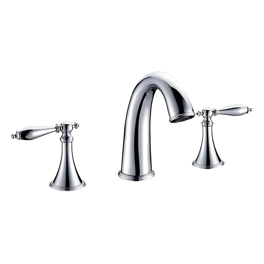 HOMLUX 8 in. Widespread 2-Handle Bathroom Faucet with Drain Assembly in ...
