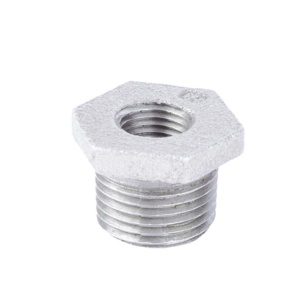 STZ 1/2 in. x 1/4 in. Galvanized Iron Bushing 311 B-1214 - The Home Depot