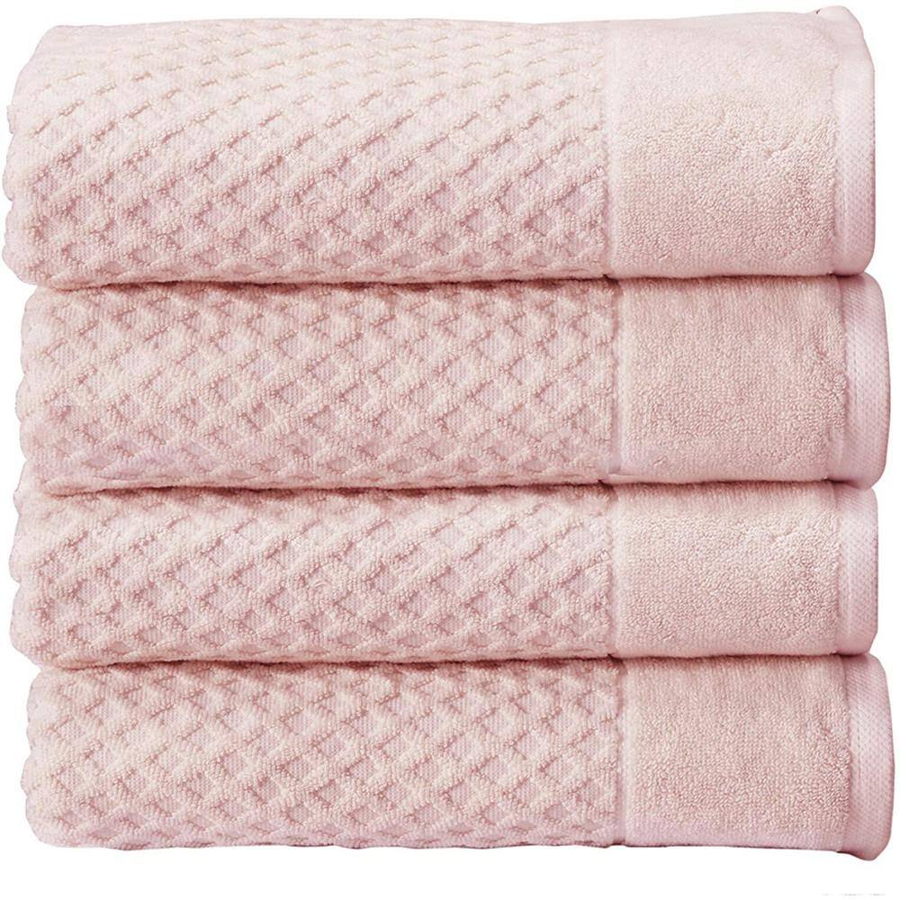 THE CLEAN STORE 100% Cotton Pink Diamond Bath Towels (4-Pack) 453 - The ...
