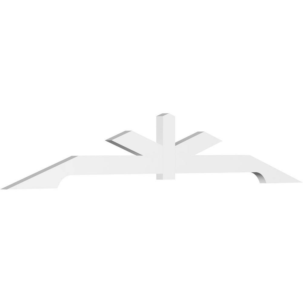 Ekena Millwork 96 in. W x 16 in. H x 2 in. D x 4 in. F, 4/12 Pitch ...