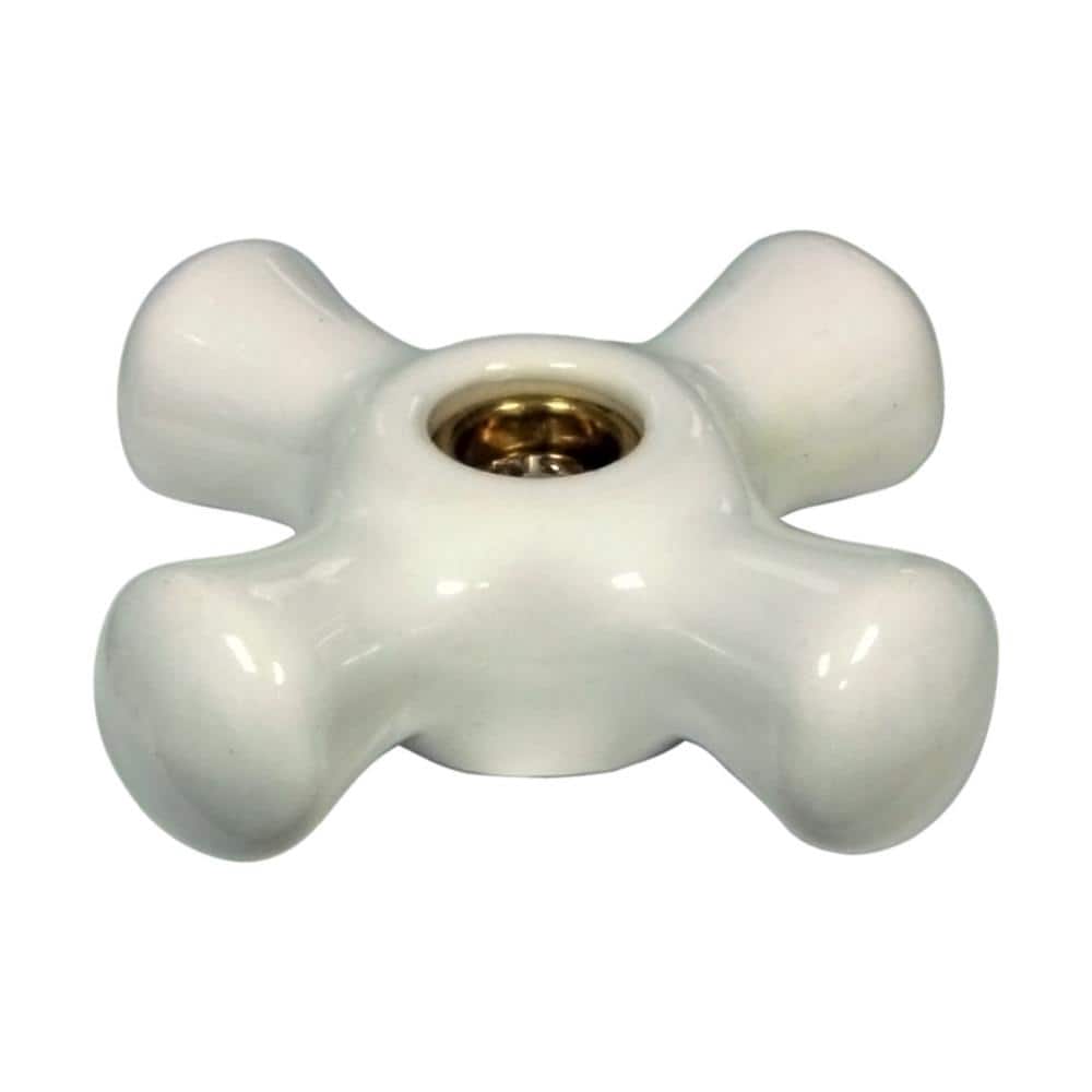 Pfister 940-985 Cross Handle Less Button in White Porcelain for Tub ...