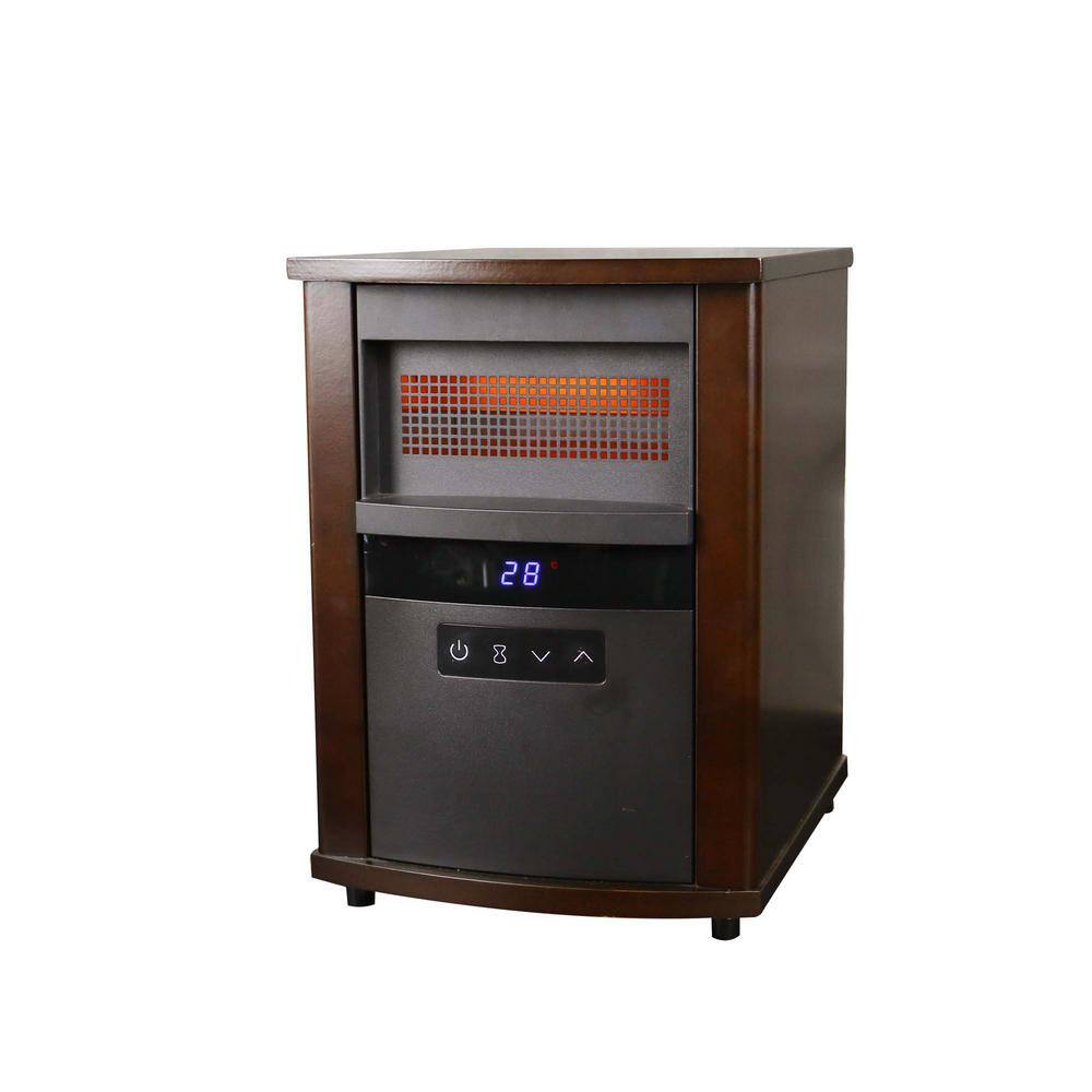 Cesicia 1,500-Watt Wood Electric Patio Heater with Adjustable ...