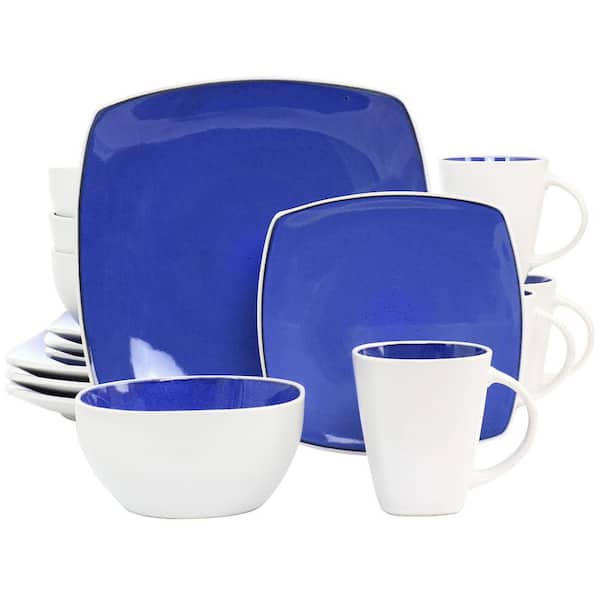 Gibson Elite 16 Piece Stoneware Dinnerware Set in Cobalt 986116940M ...