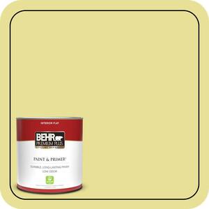 BEHR PREMIUM PLUS 1 qt. #P340-3 Reviving Green Flat Exterior Paint ...