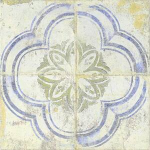 MI ALMA Blue and Yellow H404 6 in. x 6 in. Vinyl Peel and Stick Tile ...