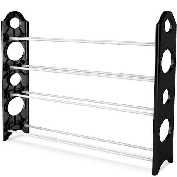 Karl home 250 H 20-Pair 1-Tier Black Iron Shoe Rack 302589547984 - The ...