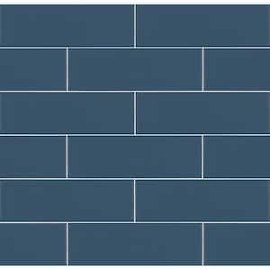 Take Home Tile Sample - Gray 4 in. x 4 in. Glossy Ceramic Gray Subway ...