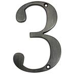 Everbilt 4 in. Aged Bronze Flush Mount House Number 1 30216 - The Home ...