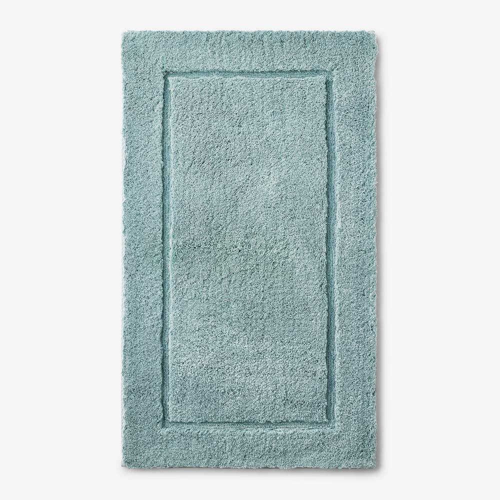 The Company Store Legends Spa Green 34 in. x 21 in. Cotton Bath Rug ...