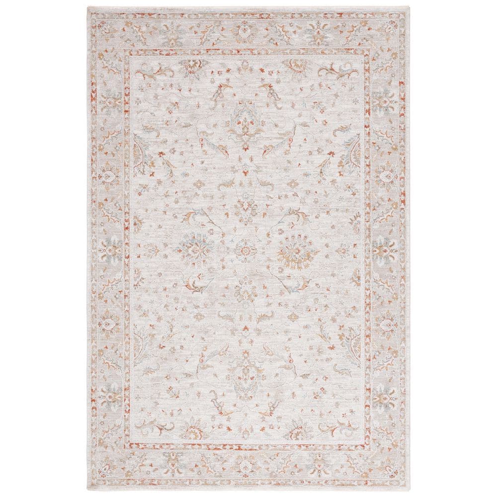 SAFAVIEH Culture 10 ft. x 13 ft. Ivory/Rust Ornate Border Area Rug ...