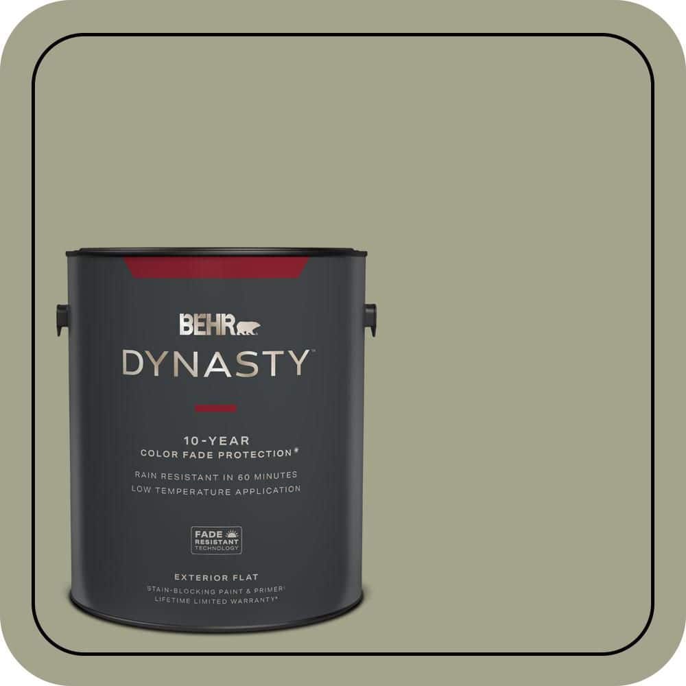 BEHR DYNASTY 1 gal. #400F-5 Promenade Flat Exterior Stain-Blocking ...